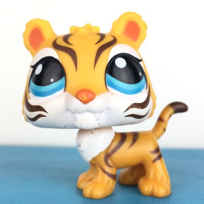 Authentic Littlest Pet Shop #2458 Tiger / Sabertooth Original Hasbro ...