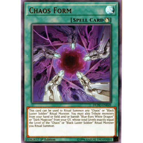 CHAOS FORM *** 1ST EDITION ULTRA RARE MINT/NM DUPO-EN049 YUGIOH! | eBay