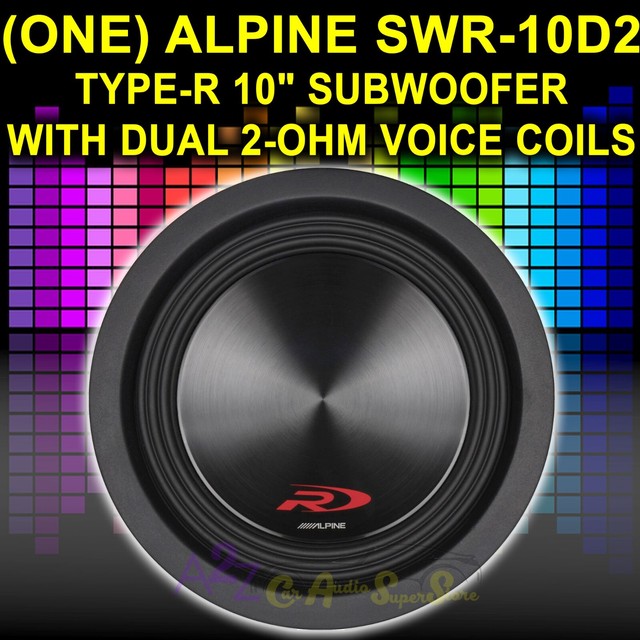 Alpine SWR-10D2 1-Way 10inch Type-R Car Subwoofer for sale online | eBay