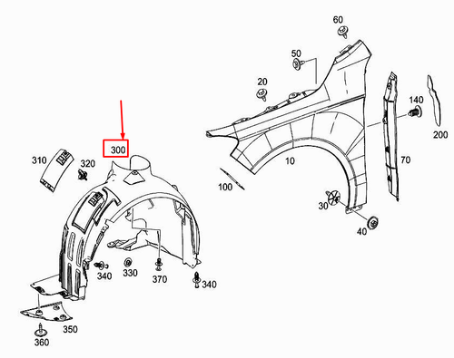 MERCEDES-BENZ B W246 Innenkotflügel vorne links A2466900830 NEU ...