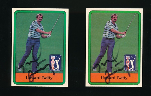 lot (2) 1981 Donruss Golf Howard Twitty #14 Signed Autograph Auto ...