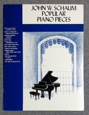 John Schaum Popular Piano Pieces (Blue Book) New-Old Stock Dated 1987 ...