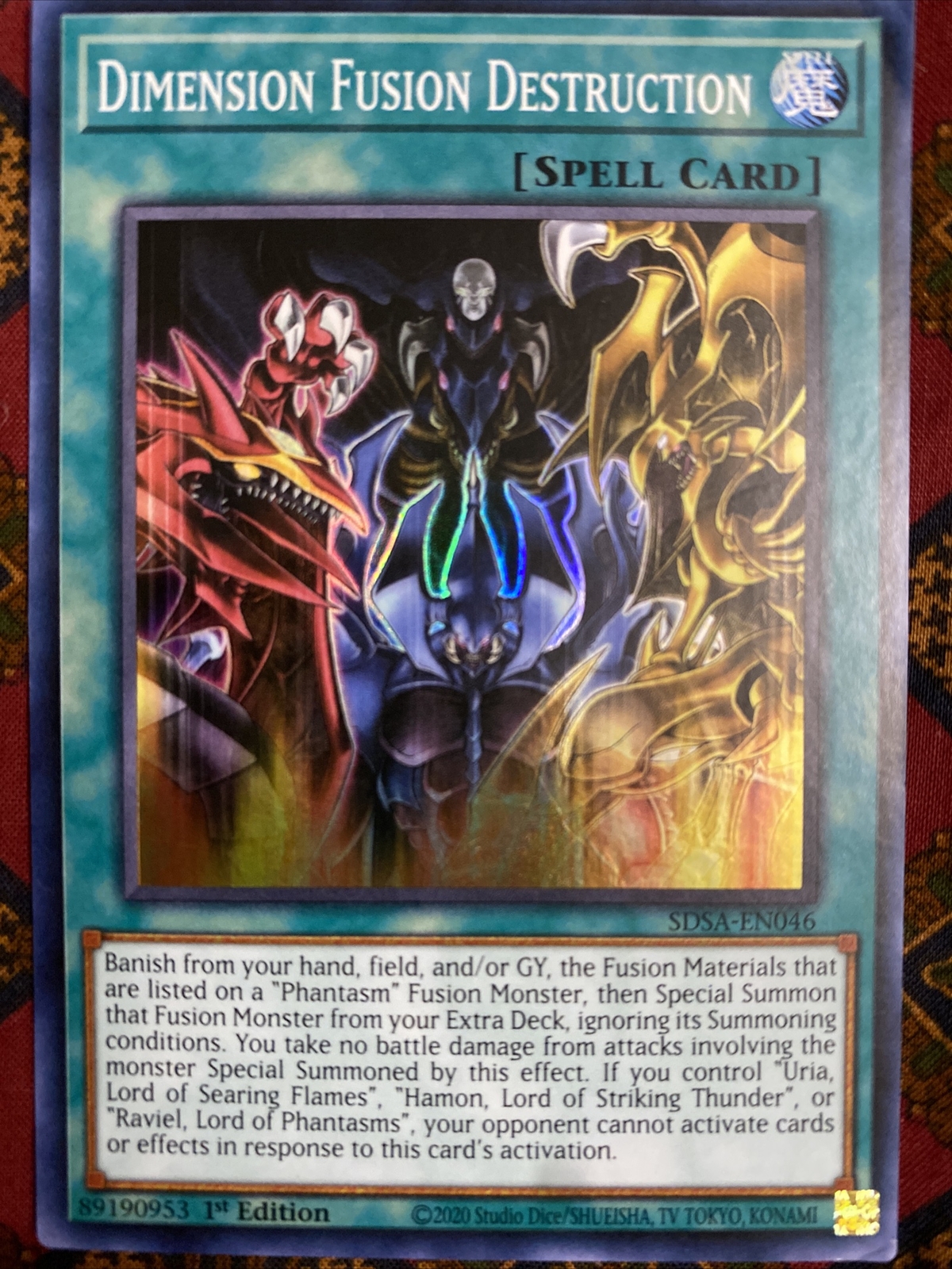 Yugioh! Dimension Fusion Destruction - SDSA-EN046 - Super Rare - 1st ...