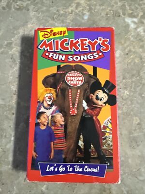 Disney Mickeys Fun Songs: Lets Go to the Circus VHS Ringling Bros. Sing ...