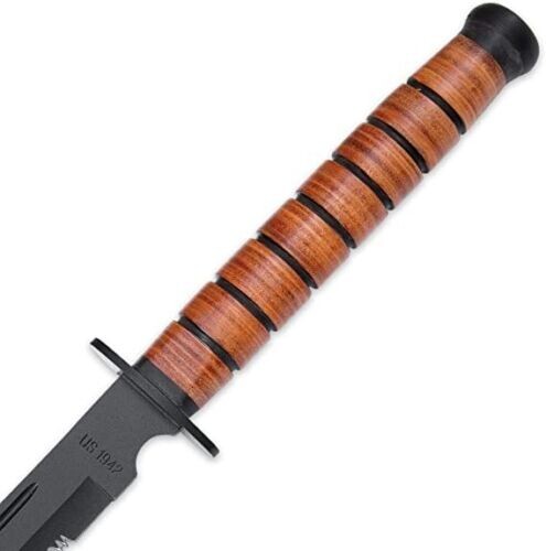 HF KNIVES 22" Ka-Bar SWORD Replica Fighting Fixed Blade Knife WOOD ...