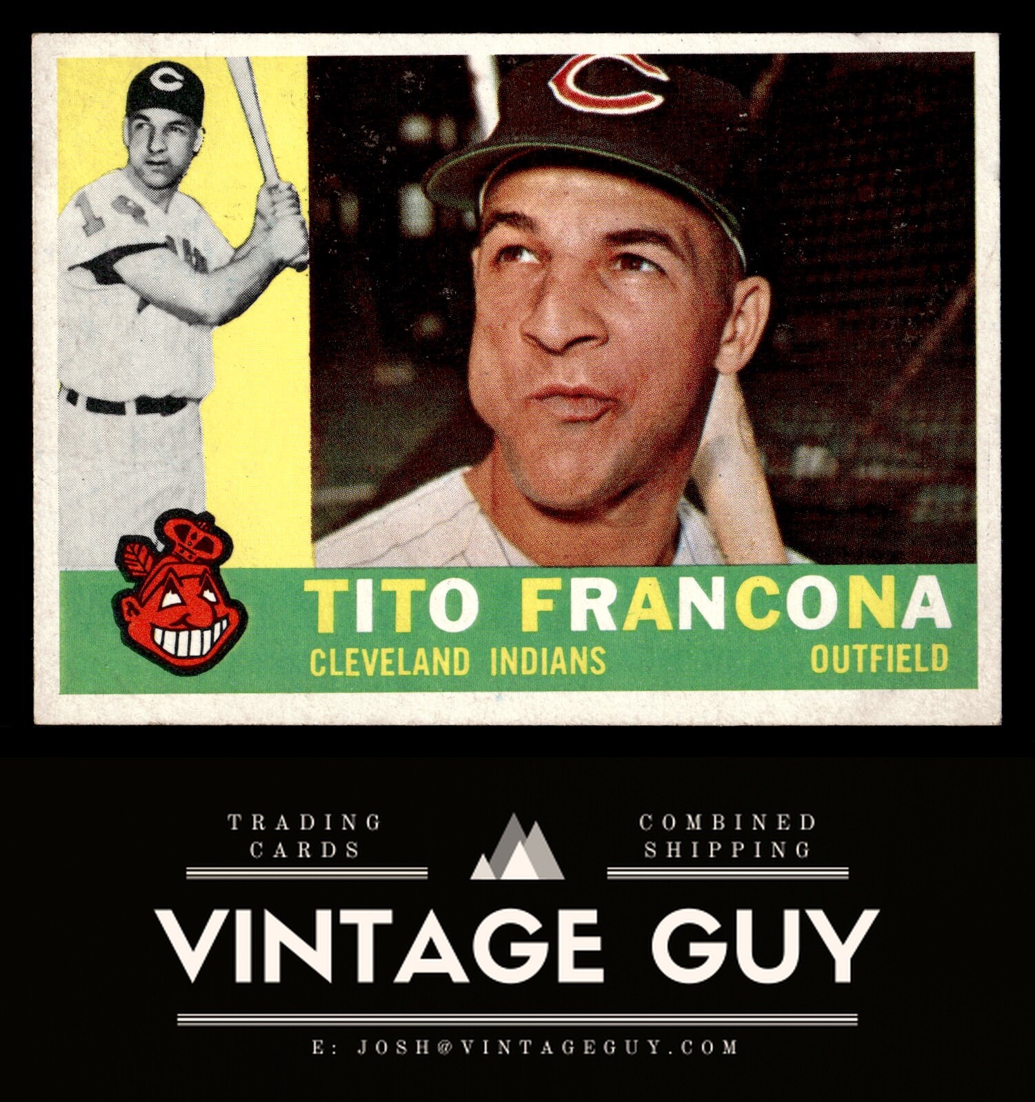 1960 Topps #30 Tito Francona Vintage Cleveland Indians Baseball Card | eBay