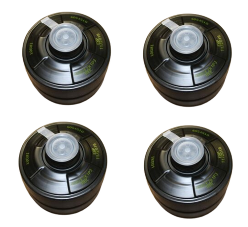 (4) Large Military Gas Mask Filter 40mm NATO Israeli MP5 Canister 2018 ...