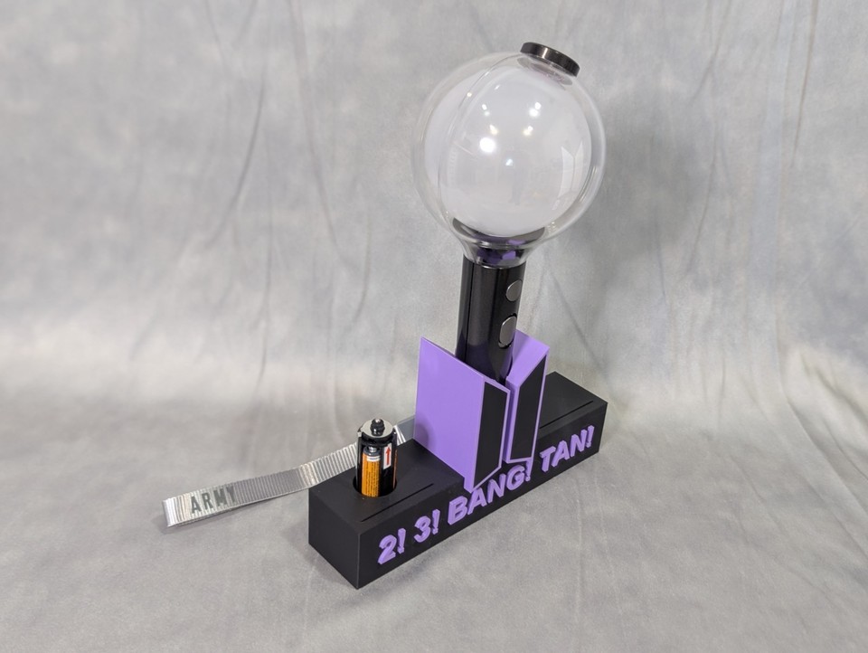 BTS ARMY Bomb Light Stick Stand with Photo Card & Battery Pack Holder ...