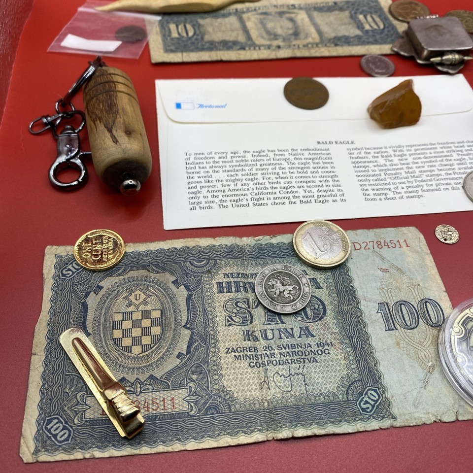Junk Drawer Lot #404- Old Roman Currency 1864 Coin Antique Gold Silver ...