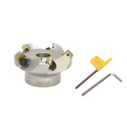 3"x1" 45 Degree Indexable Face Mill Milling Cutter SEKN Inserts Carbide ...