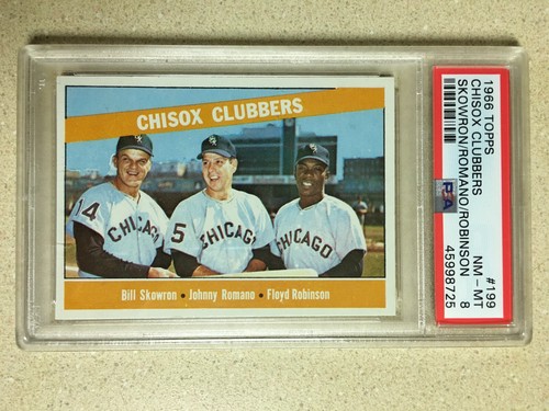 1966 Topps #199 ChiSox Clubbers PSA 8 NM-MT SKOWRON ROMANO ROBINSON ...