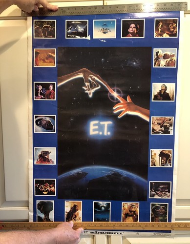 Vintage E.T. the Extraterrestrial Collage Movie Poster, No 6, 1982. w ...