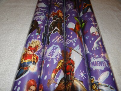 MARVEL FEMALE AVENGERS WRAPPING PAPER FLAT GIFT WRAP PAPER ANY OCCASION ...