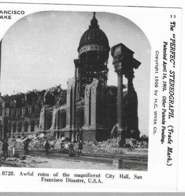 City Hall Ruins After Earthquake, San Francisco, 1978 Reproduction ...