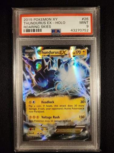 Thundurus EX Rare Holo - 2015 Pokemon 26/108 XY Roaring Skies - PSA 9 ...