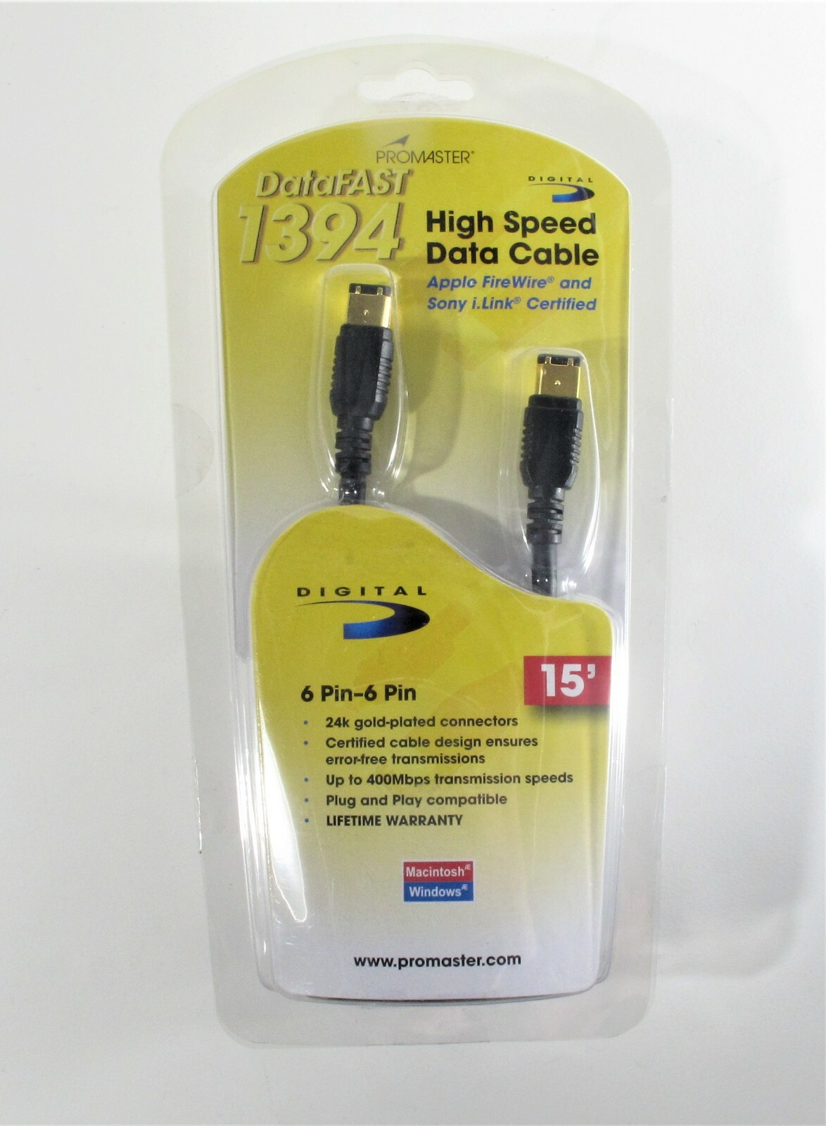 ProMaster DataFast 1394 6 pin to 6 pin High Speed Data Cable 15' | eBay