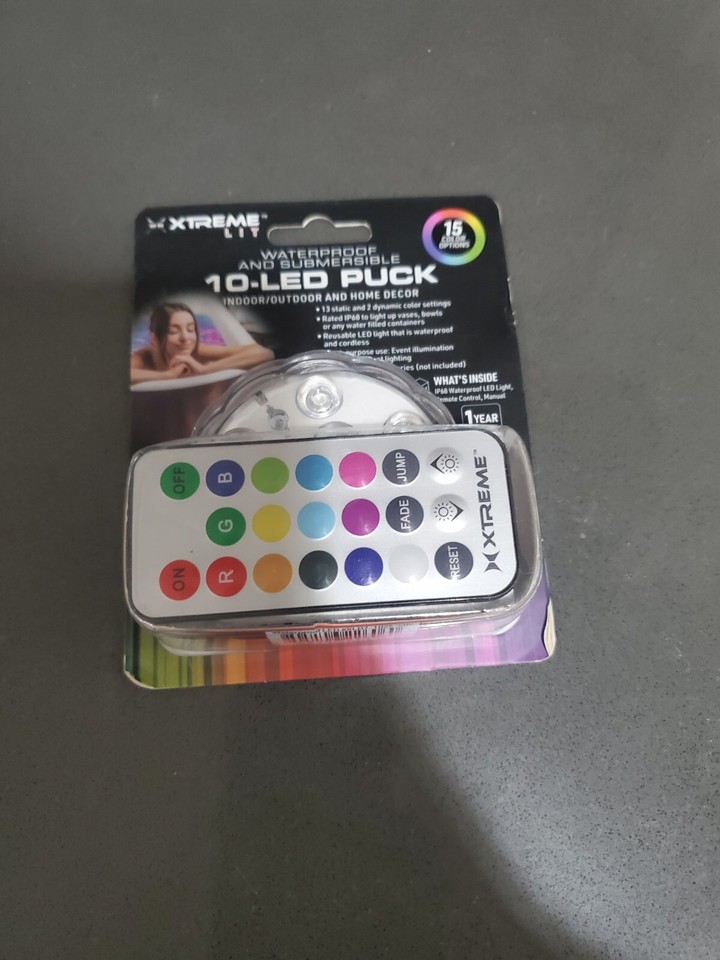 10 LED Submersible Lights Underwater Waterproof Wedding Vase Base Lamp ...