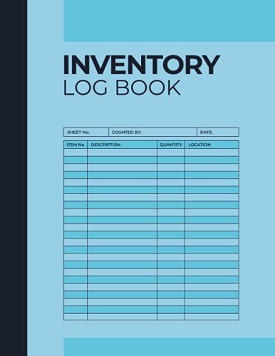 Inventory Log Book: Inventory Tracker Notebook | Inventory Log Sheets ...