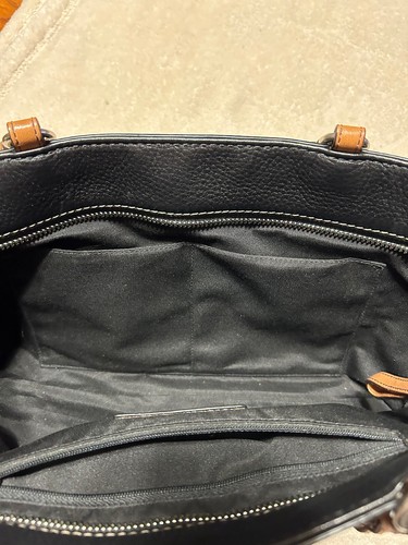 Coach Handbag Chelsea 10892 Pebbled Black Tan Leather Tote Bag Tote ...