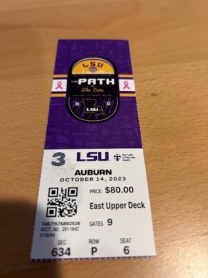 Football Ticket Stub LSU vs Auburn Jayden Daniels Heisman 10-14-23 | eBay
