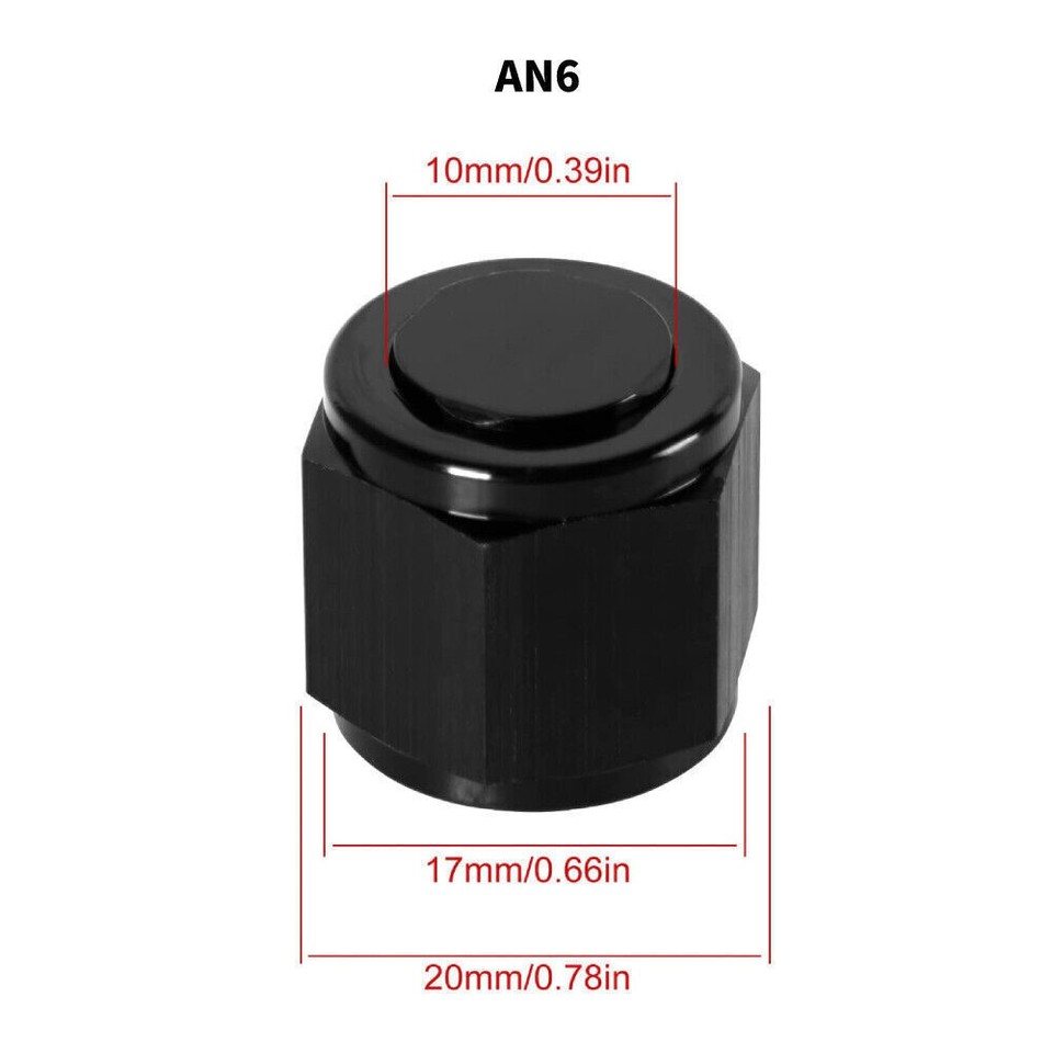 10Pcs 4AN 6AN 8AN 10AN 12AN Female Flare Fitting Cap Nut Block off Fuel ...