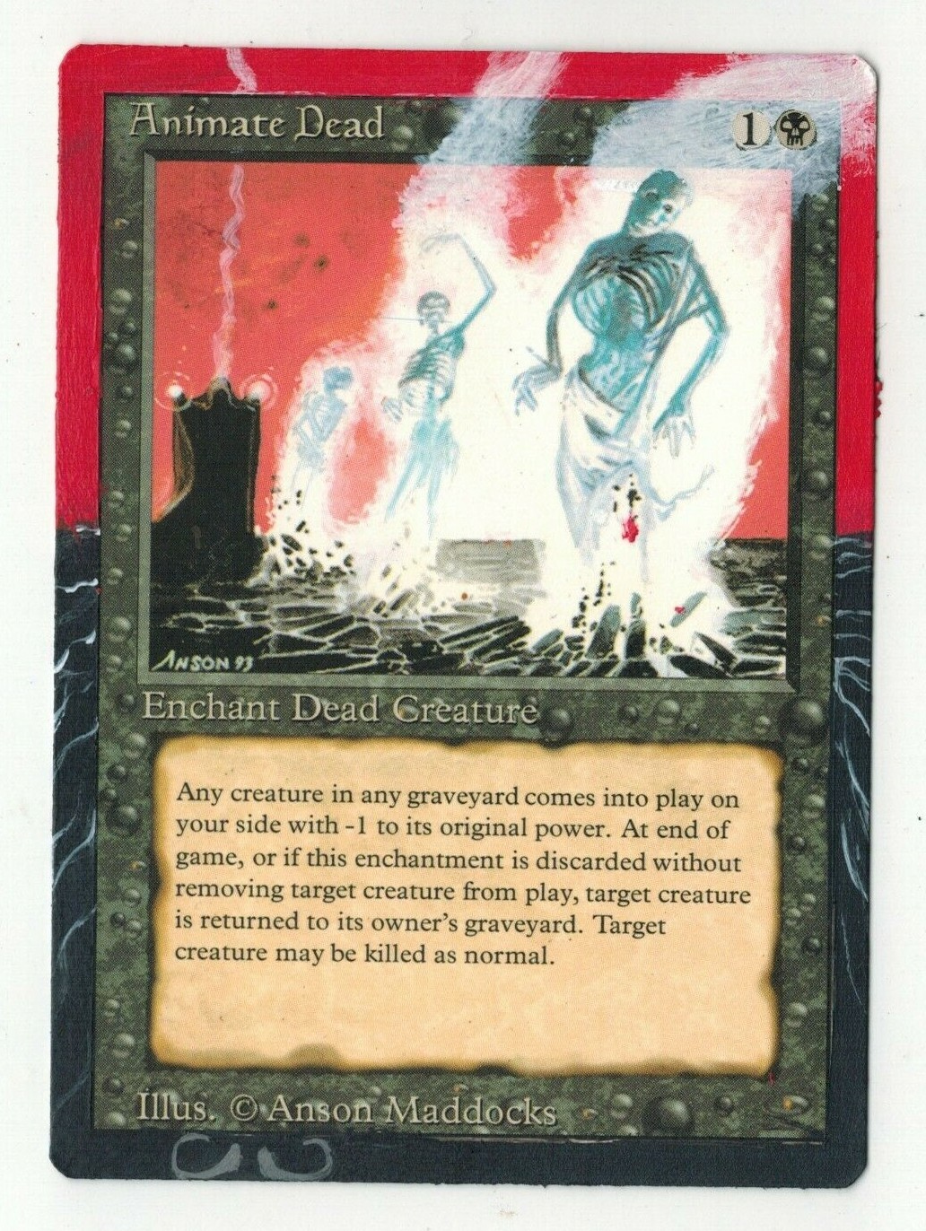 Animate Dead Altered Art MTG Magic Commander EDH Full Pimp Gift Old ...
