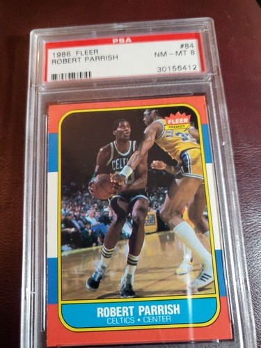 1986 Fleer Basketball #84 Robert Parrish Boston Celtics HOF PSA 8 NM-MT ...