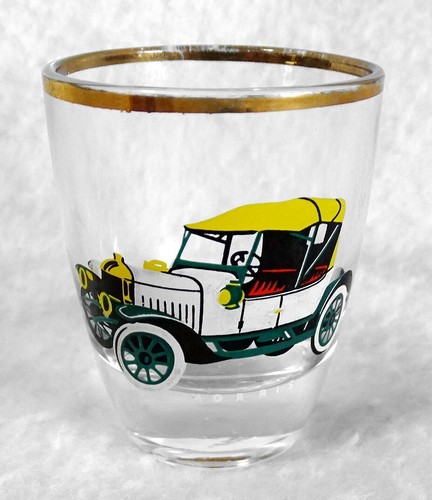 Vintage Morris Automobile Shot Glass Gold Rim Shooter 2-1/4" France ...