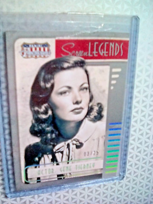 GENE TIERNEY 2015 Panini SCREEN LEGENDS #5 3/25 AA50 | eBay
