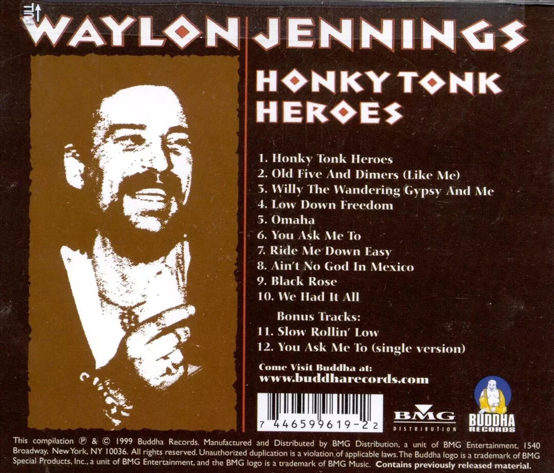 WAYLON JENNINGS Honky Tonk Heroes *SEALED* Remastered CD w/ Bonus ...