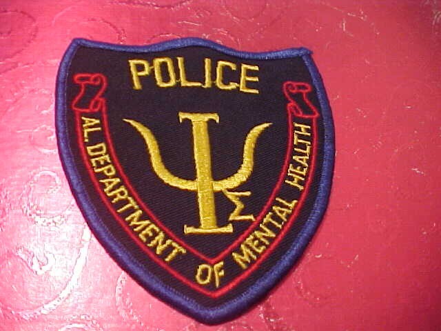 ALABAMA DEPARTMENT OF MENTAL HEALTH POLICE PATCH SHOULDER SIZE UNUSED ...