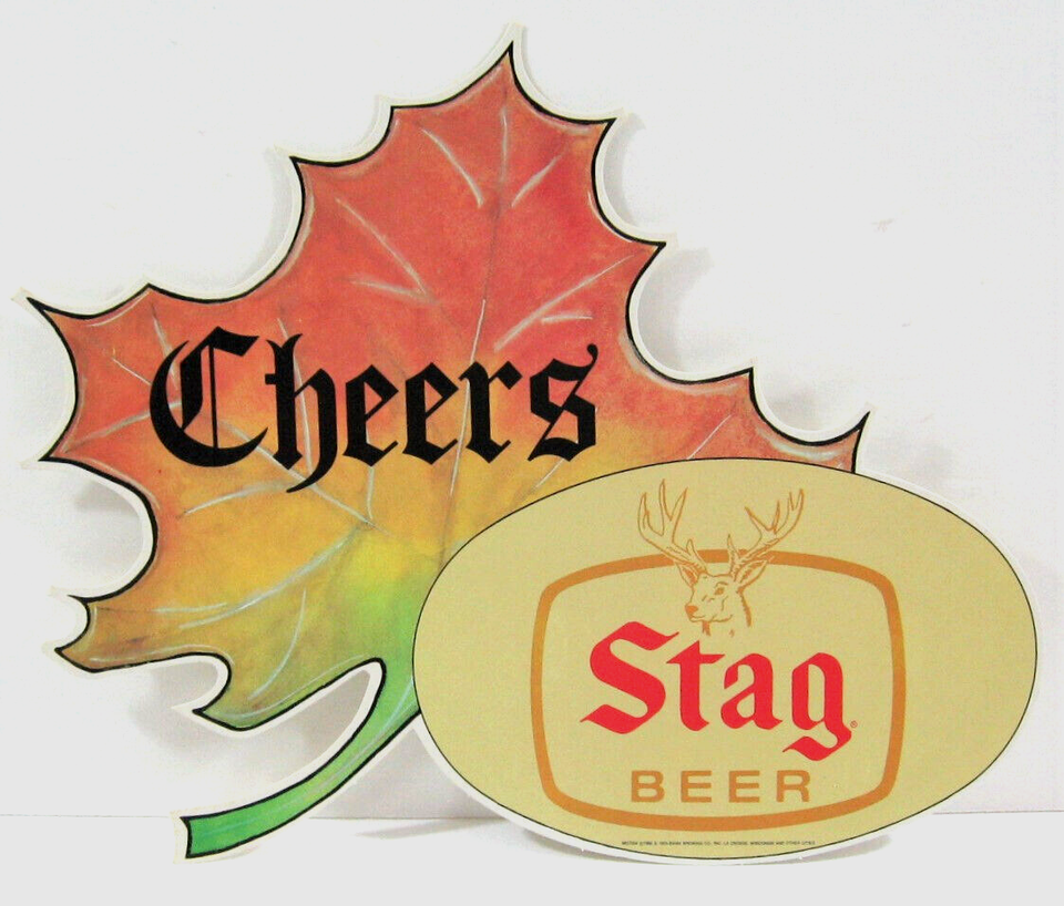 Vintage 1980 Stag Beer Double Stag Beer Cardboard Cheers / Prosit Sign ...