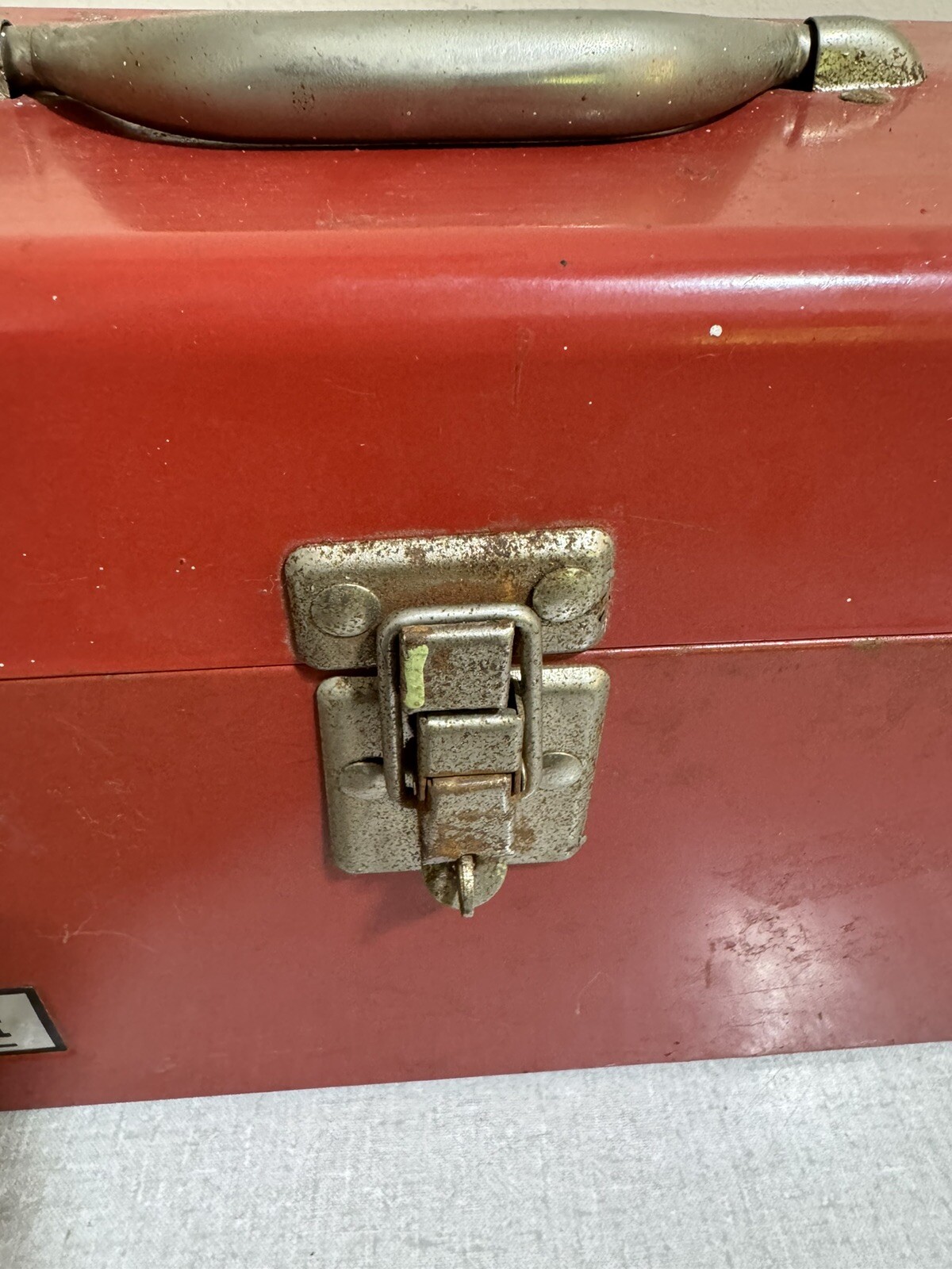 VTG montgomery ward power kraft Red Tool Box 19”x7”x7” | eBay