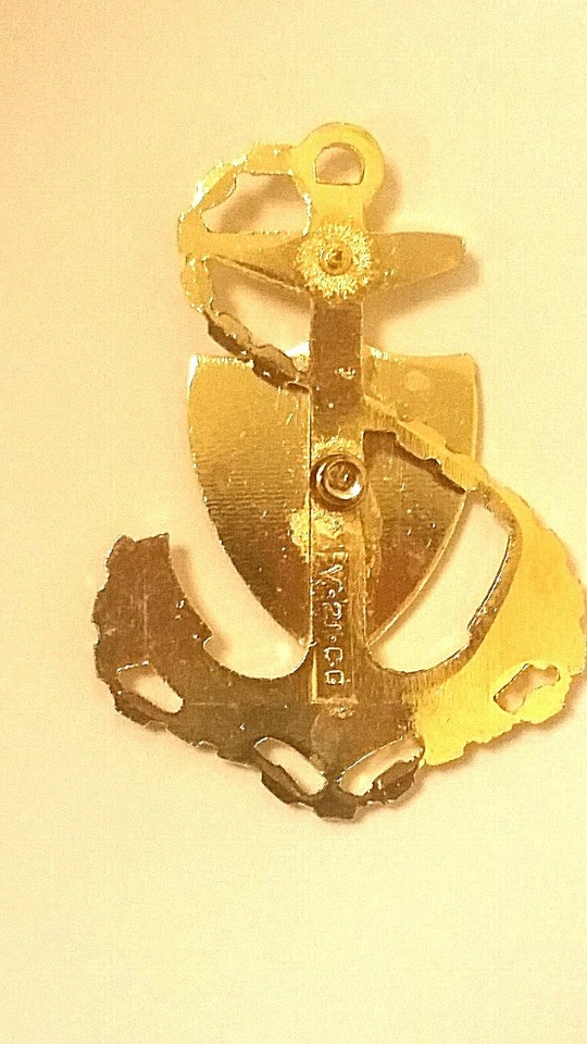 United States Coast Guard Cap Device E7 Chief Petty Officer Gold and ...