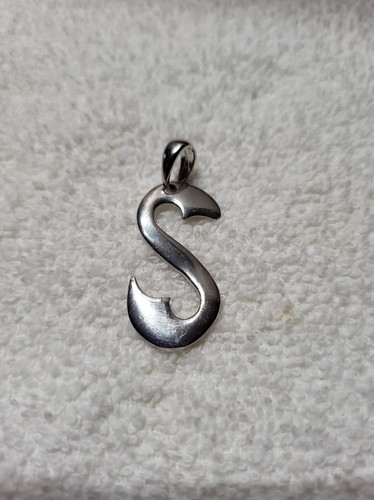 sterling silver initial letter - Gem