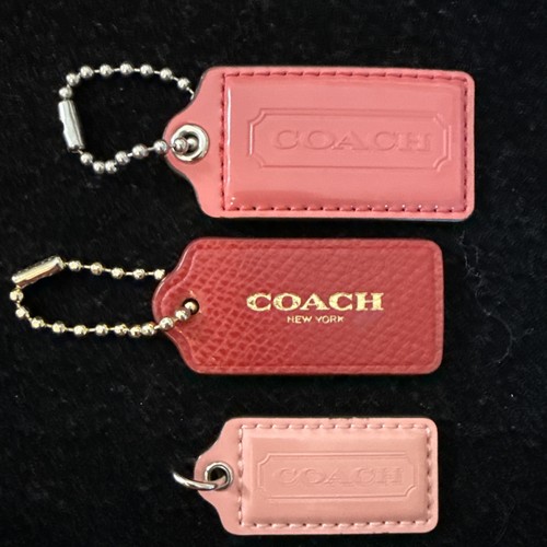 Lot Of 3 Coach Leather & Metal Replacement Hang Tag Purse Multicolor | eBay