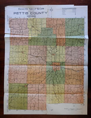 Pettis County Missouri Houstonia Lamonte Green Ridge c. 1900 Rand ...