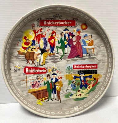 bright vivid colors - Rare -Knickerbocker Vintage Metal Beer Tray ...