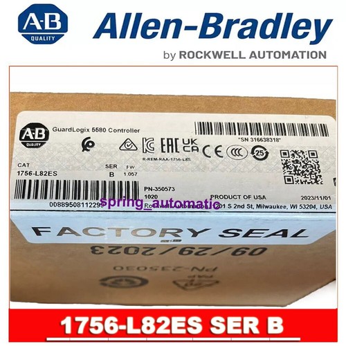 Factory Sealed Allen Bradley 1756-L82ES /B GuardLogix 5580 Safety ...