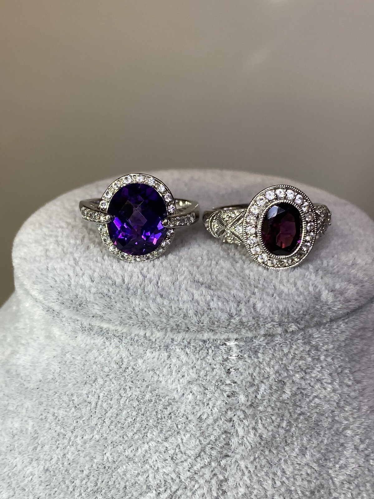 HSN QVC .925 Amethyst Rings Set Of Two | eBay