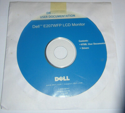 Dell E207WFP LCD Monitor Drivers and User Documentation CD-ROM | eBay