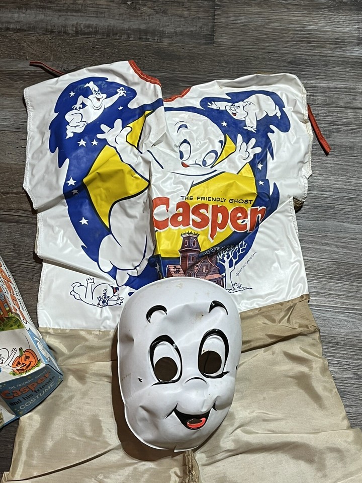 1960s Harvey Costume Casper the FRIENDLY GHOST Halloween Costume & Mask ...
