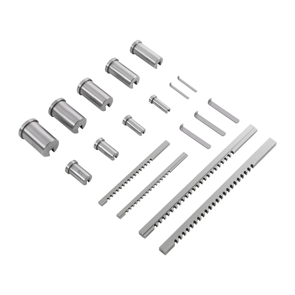 18 Pcs Silver Keyway Broach Kit Inch Size Broaching Cutter Bushing Shim ...