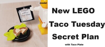 New LEGO Taco plate Secret Plan Taco Tuesday Black Plate Printed 2x2 ...