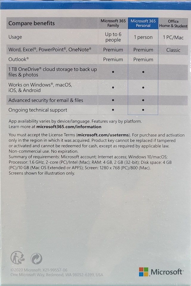 Microsoft 365 Personal (OneDrive, Word, Excel) - 12 Month Subscription ...