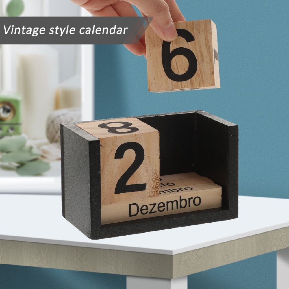 Cute Desktop Removable Calendar Durable Perpetual Calendar Ornaments ...