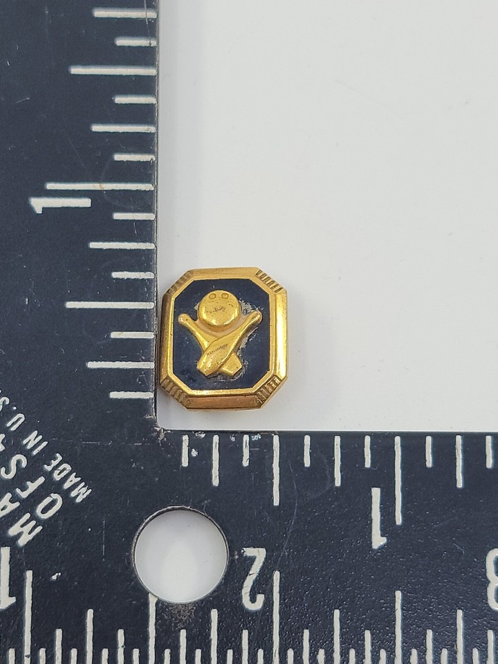 Vintage High School Bowling Gold Tone Lapel Pin Charm Antique | eBay UK