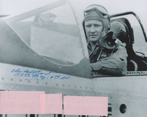 WW2 Clyde East England Mustang Cockpit Portrait 1944 - Hand SIGNED ...