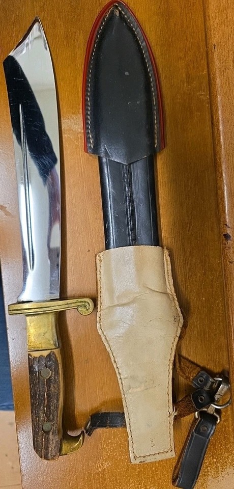 Vintage Germany Made Original Texas Hunter Dagger Eagle Antler Stag ...