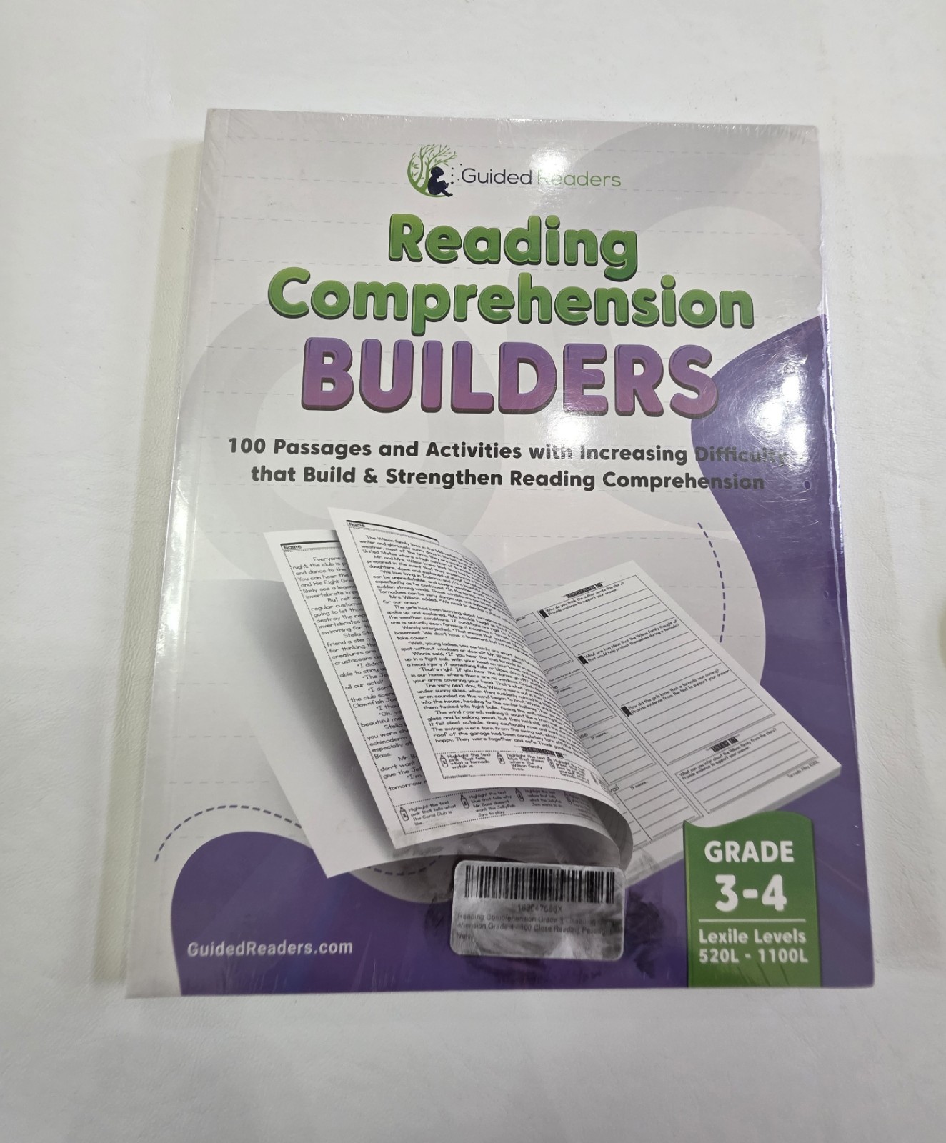 READING COMPREHENSION BUILDERS-Grade 3-4 Lexile Levels 520L-1100L- as ...